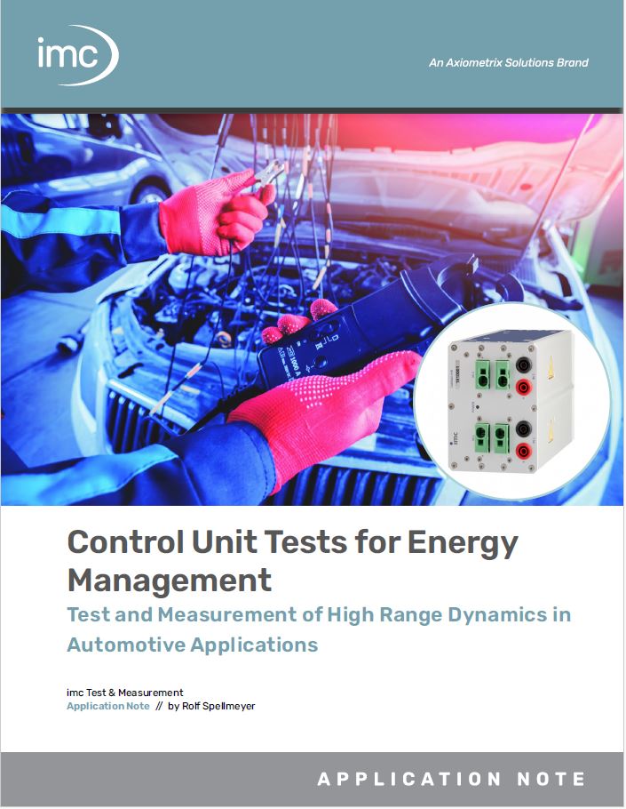 AppNote: Control Unit Tests for Energy Management imc Test ...